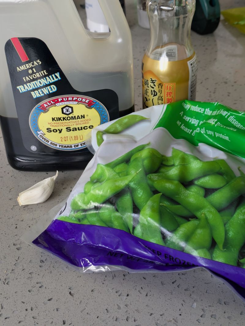Garlic Edamame - Balanced Hawaii Eats